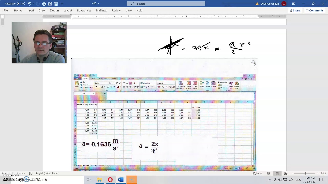 405. assignment (gravitational acceleration - lab report)