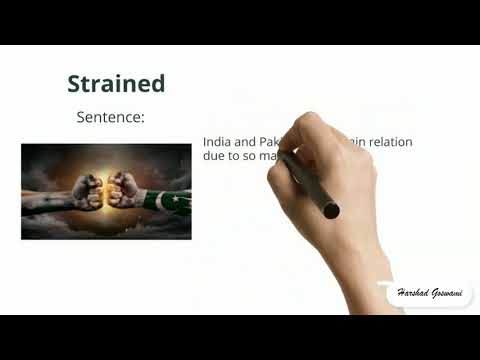 Strained meaning in Hindi