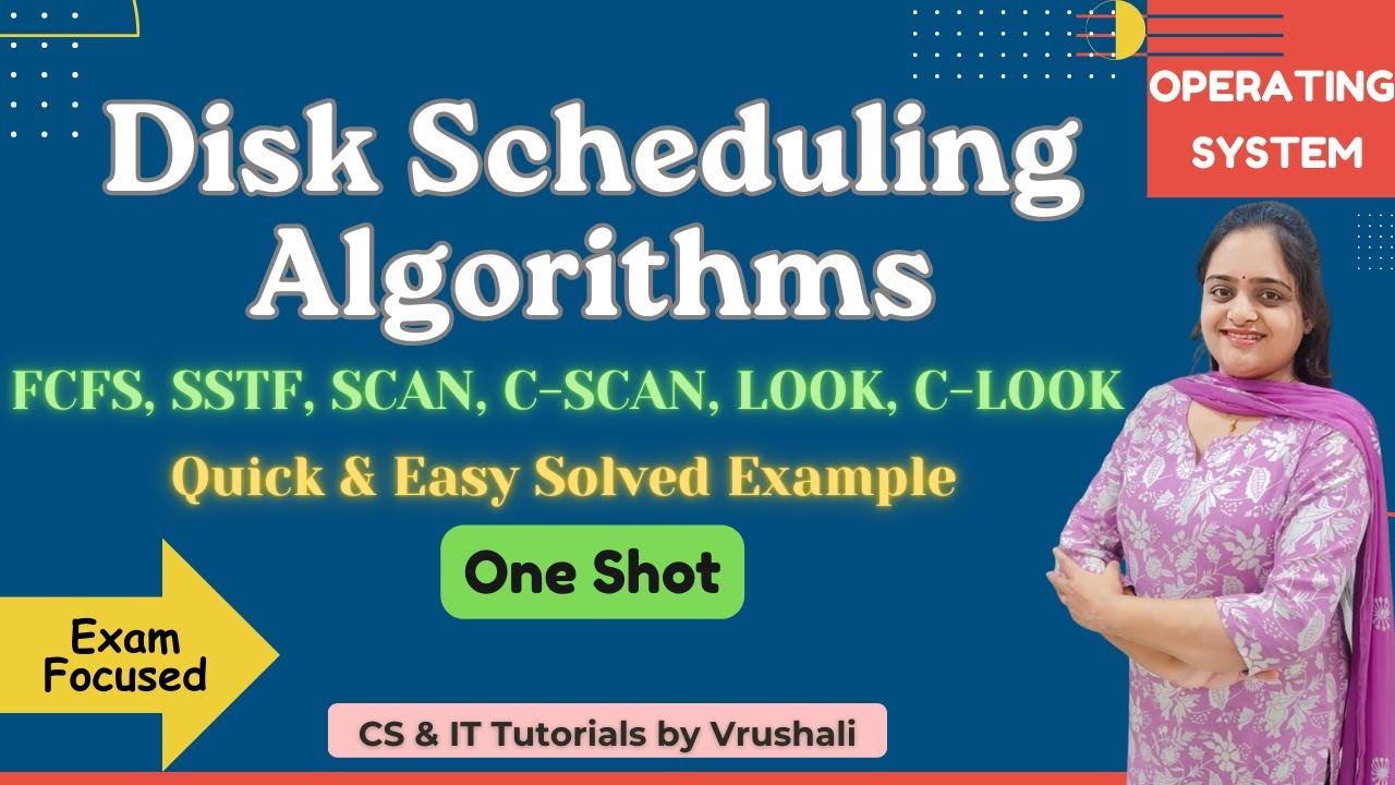 OS 32 : Disk Scheduling Algorithms One-Shot : Learn with Solved Example!