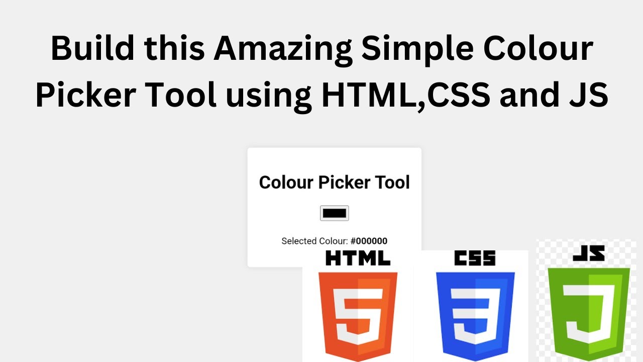 Learn to Build a Colour Picker | Beginner Web Dev Project