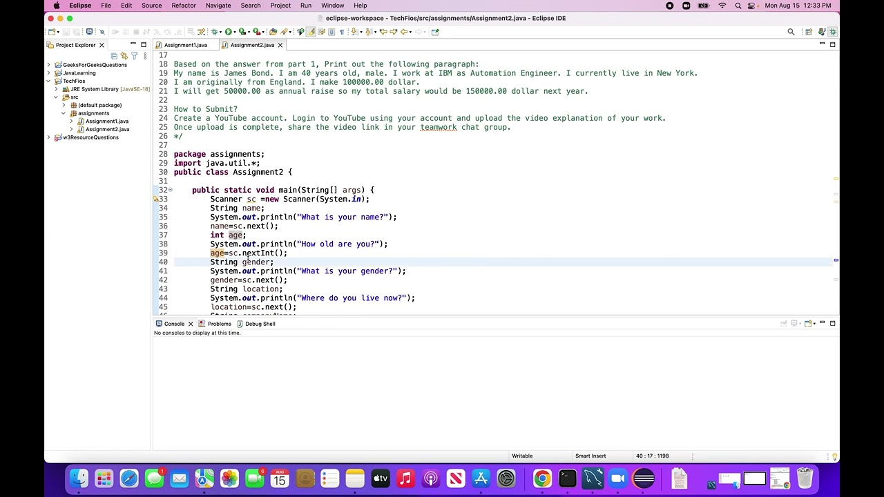 TechFios-June2022QA-Java-Assignment2