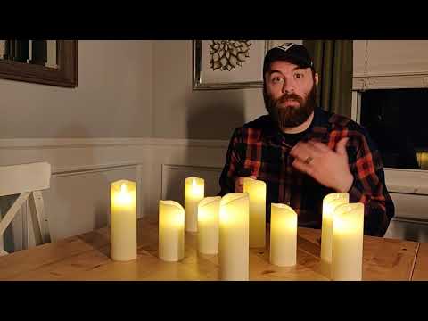 Flameless Candles Battery Operated Candles Ivory Real Wax Pillar LED Candles