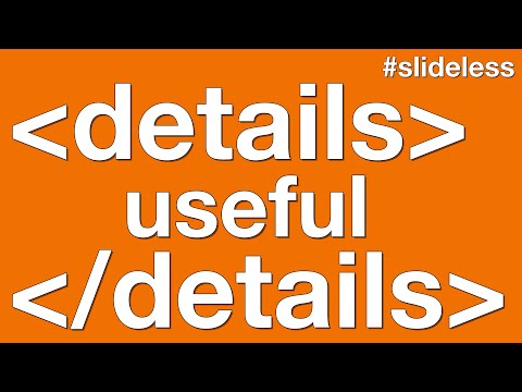 Disclosing optional content with "details" and "summary" HTML tags #slideless