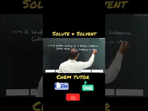 Solute & Solvent Class 12