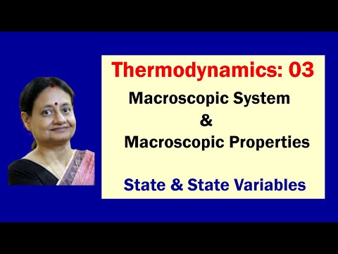 Video # 61| Chemical Thermodynamics – 03 | Macroscopic Properties | State & State Variables