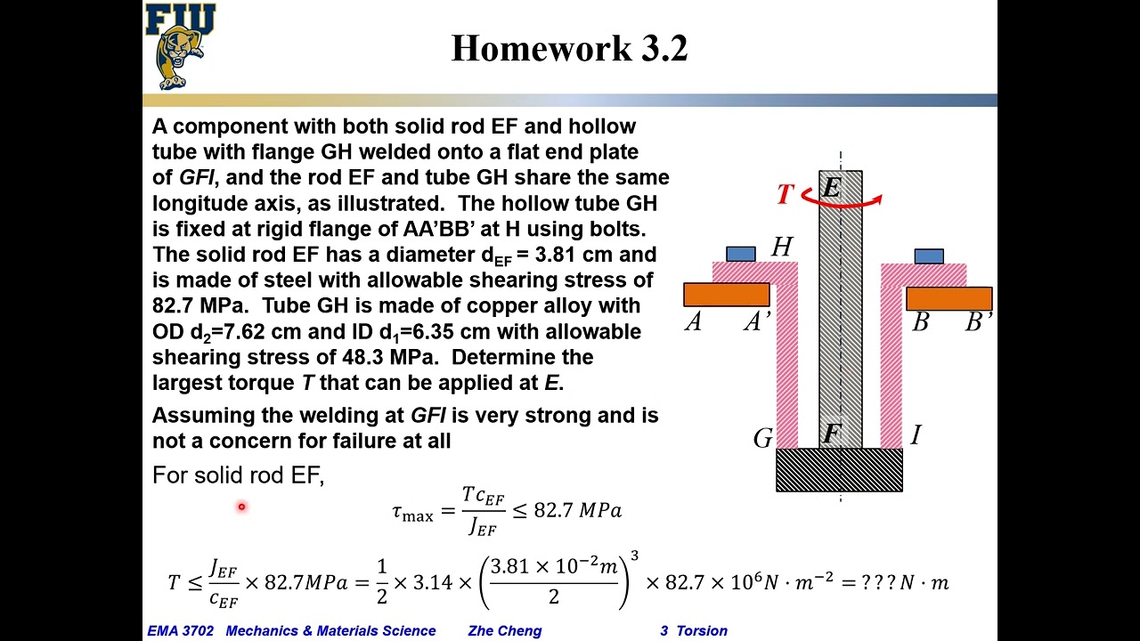 EMA3702 Ch03 Torsion homework solutions