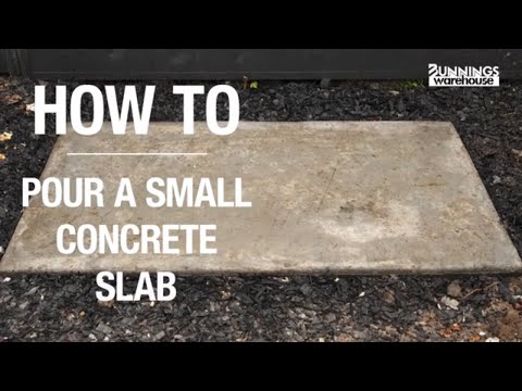 How to Pour a Small Concrete Slab - Bunnings Warehouse