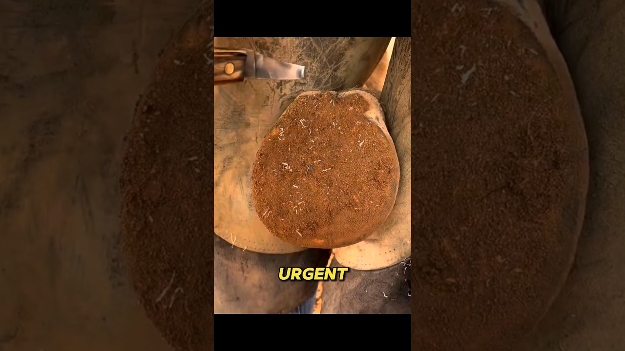 we restore her limping hoof #satisfying #hoof #animal #horse #asmr #hoofcare #foryou
