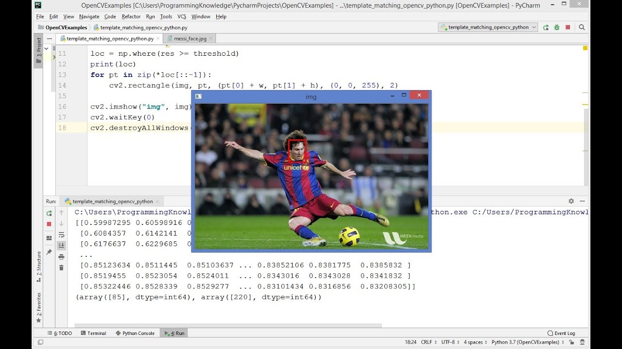 OpenCV Python Tutorial For Beginners 27 - Template matching using OpenCV in Python