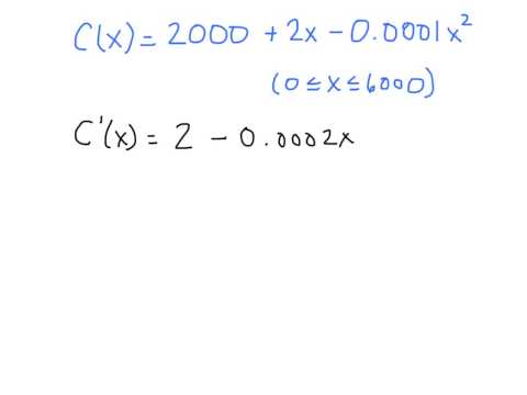 Marginal Cost Example