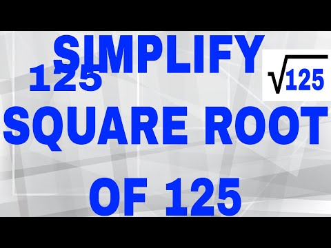 Simplify square root of 125