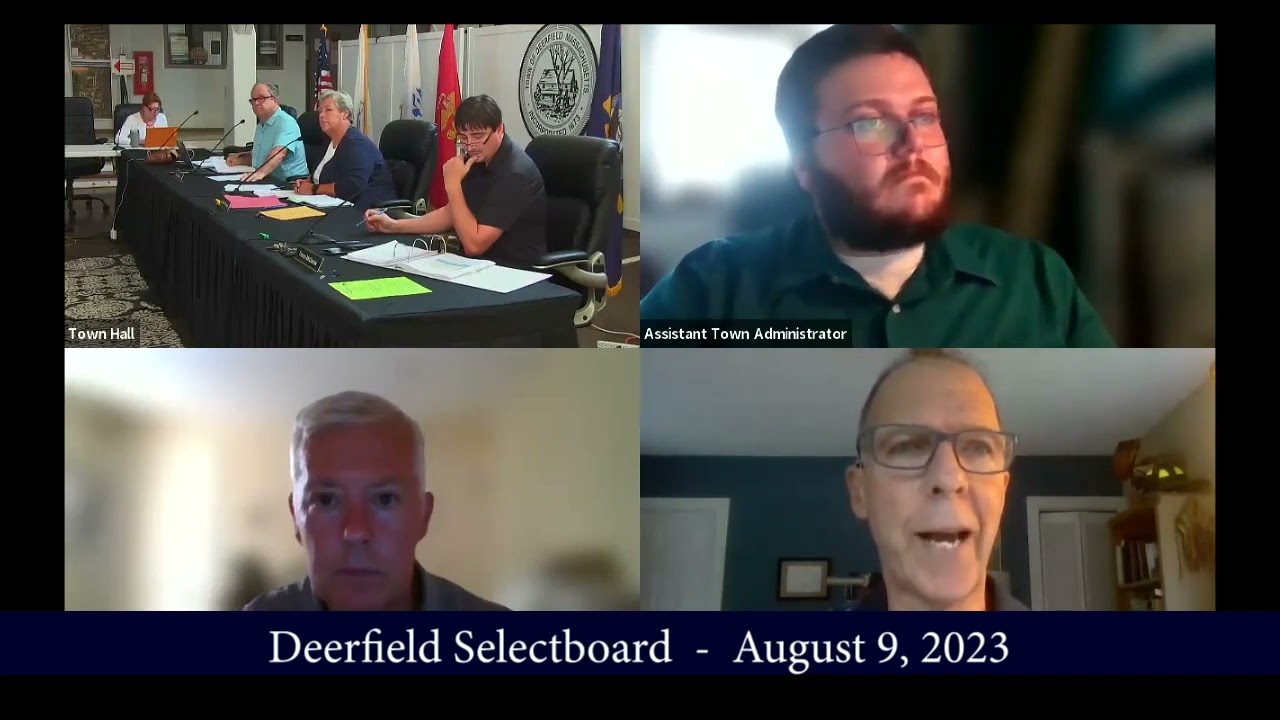 Deerfield Selectboard  -  August 9, 2023