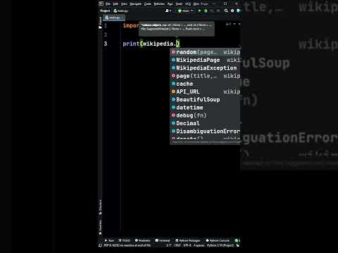 Wikipedia in One line with Python
