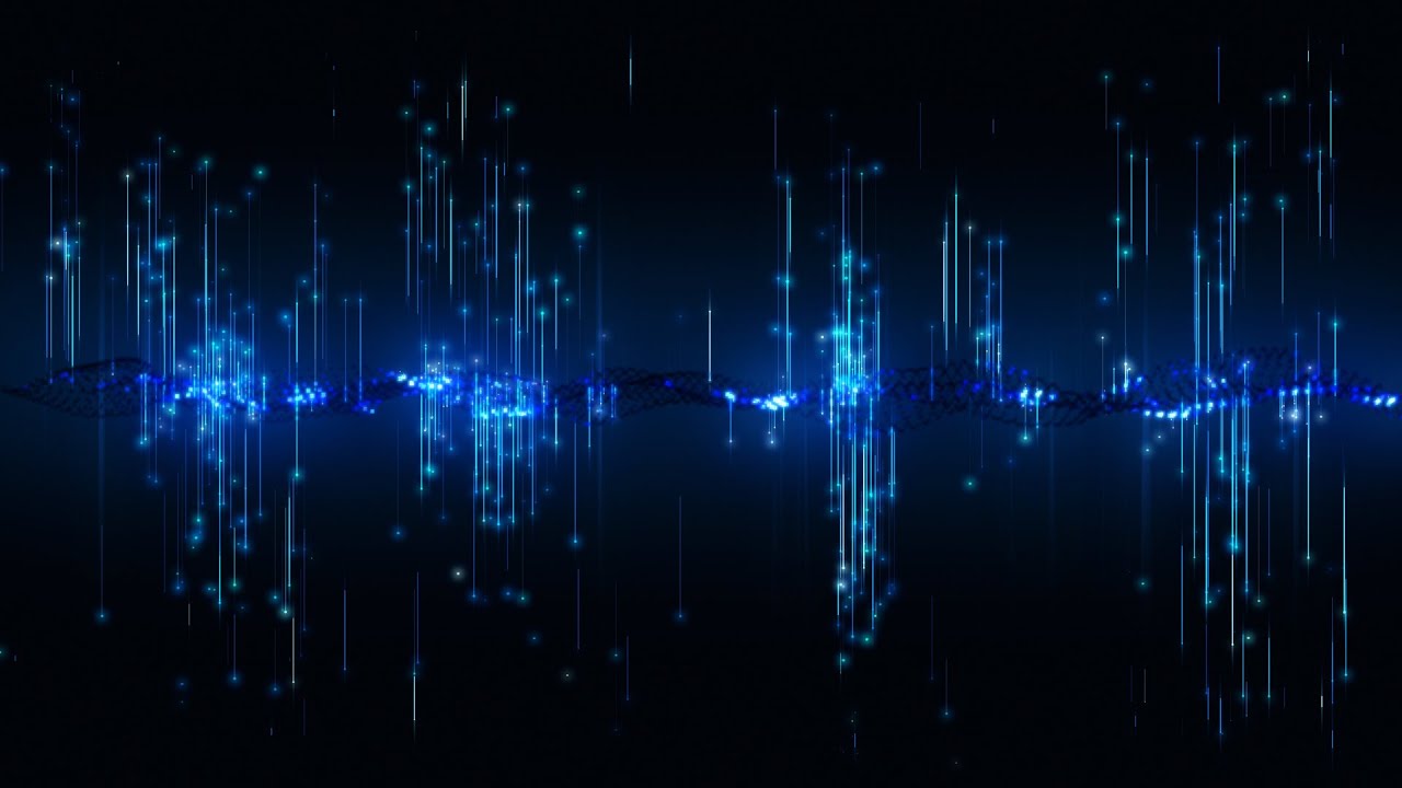 Futuristic glowing digital data lines streaming from connected network technology