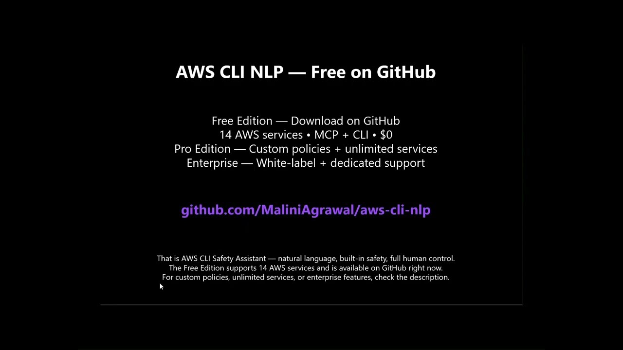 aws-cli-nlp Demo – Natural Language to AWS CLI with Safety Controls