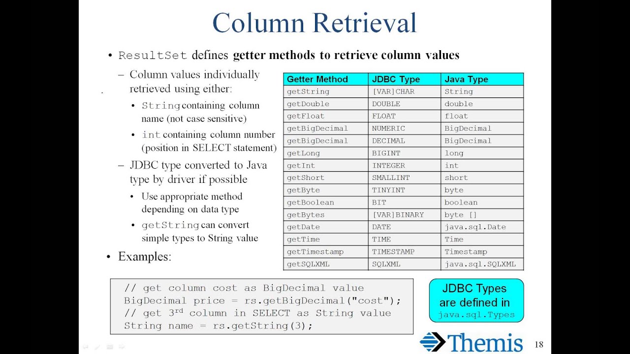 Database Programming with Java