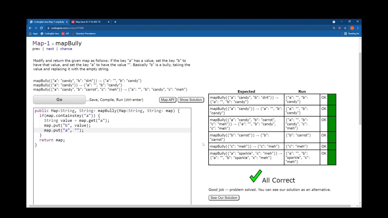 CodingBat Walkthrough: Map-1
