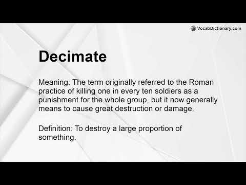 Decimate Meaning