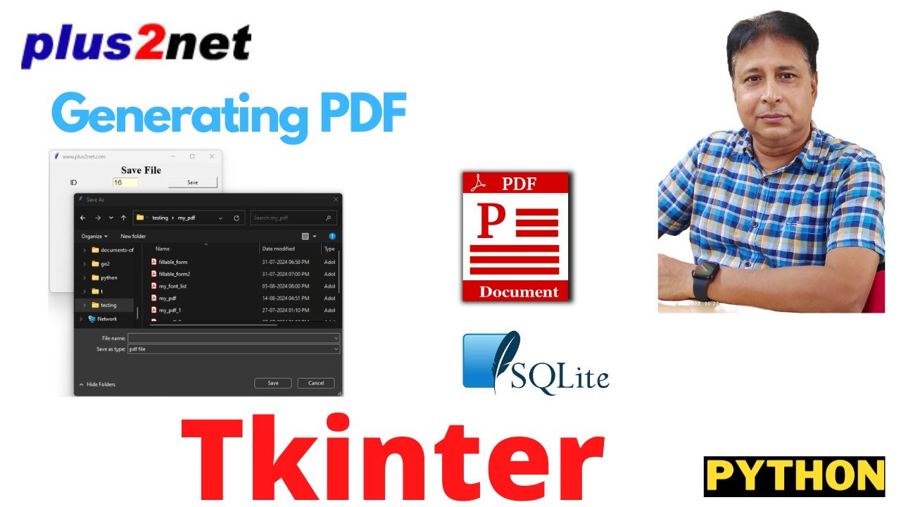 Create a Python GUI to Save Student Data as PDF Using Tkinter, SQLite, and ReportLab
