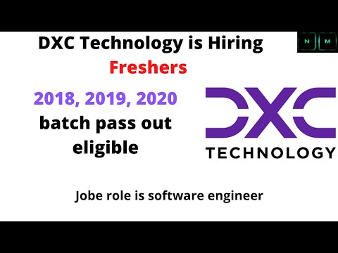 DXC Tech is hiring freshers as Software Engineer