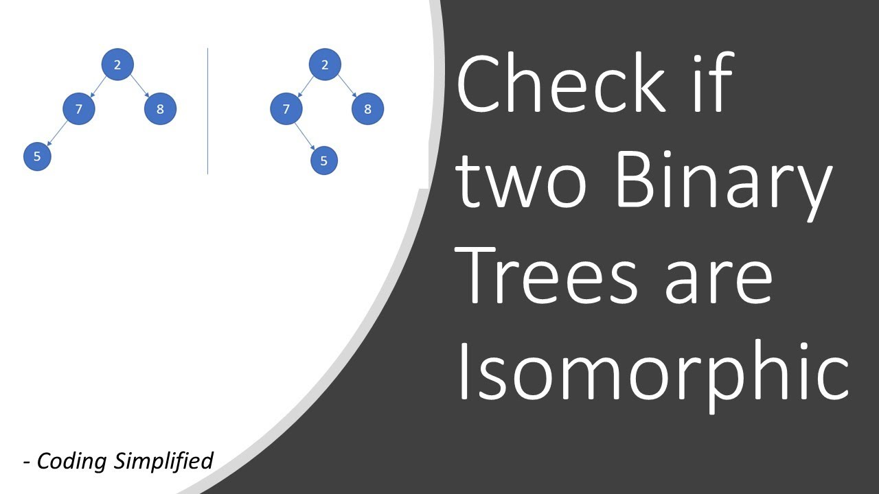 Binary Tree - 37: Check if two Binary Trees are Isomorphic