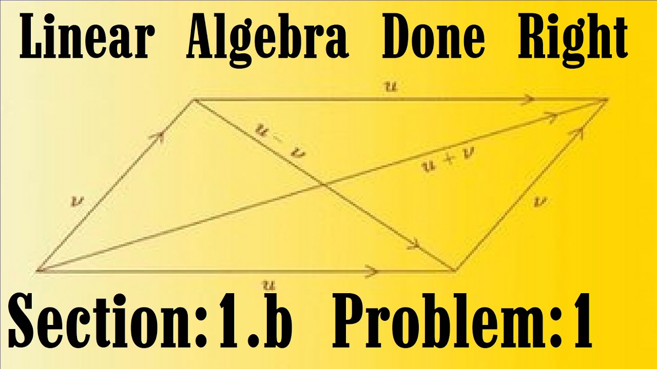 Linear Algebra Done Right: Section:1.B, Problem:1