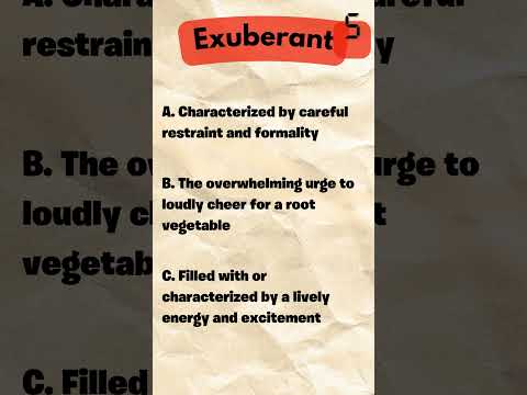 Word of the Day: Exuberant โ Meaning & Examples Explained! #vocabulary #SAT #satvocabulary