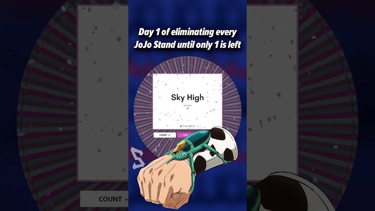 JoJo Stand Elimination Wheel - Day 1 #anime #jojo #jjba #jojosbizzareadventure #wheel