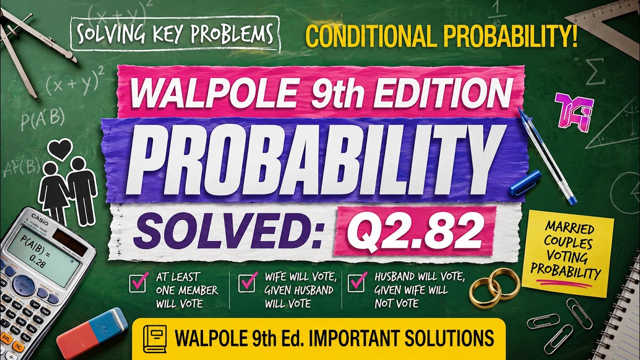Conditional Probability Explained | Q2.82 Solved | Walpole 9th Edition