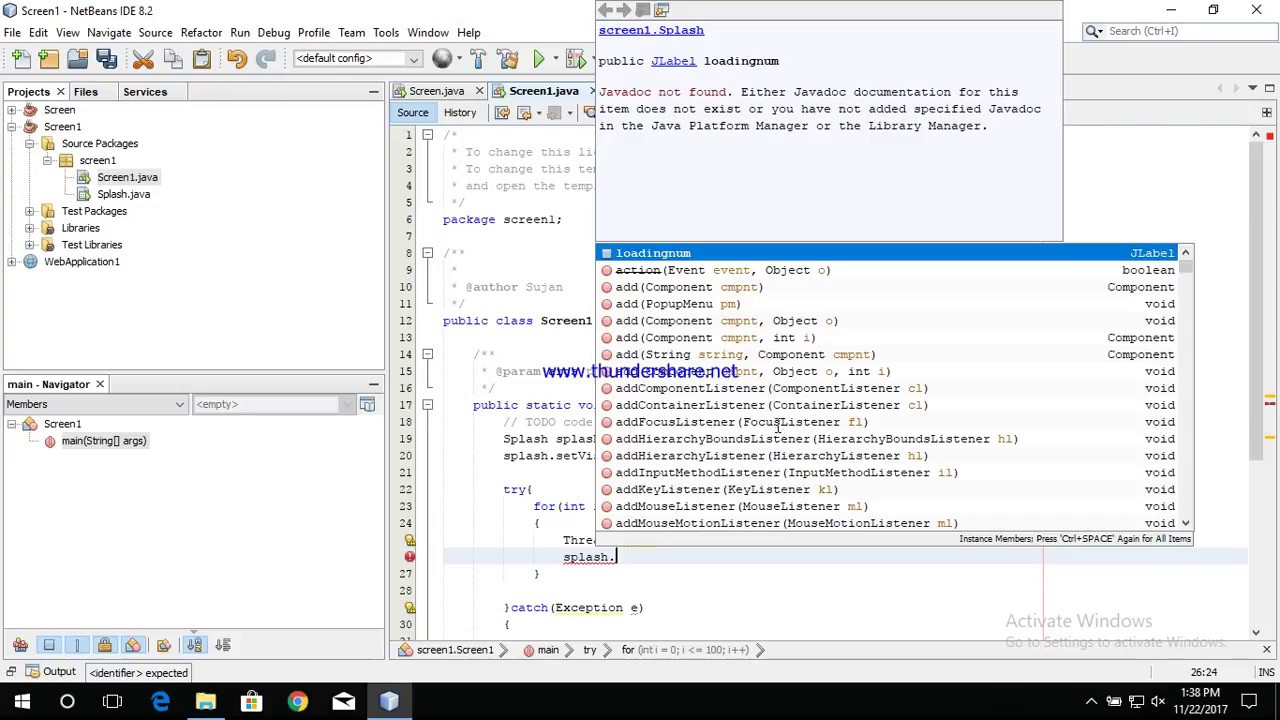 How to create Splashscreen in Java using netbeans