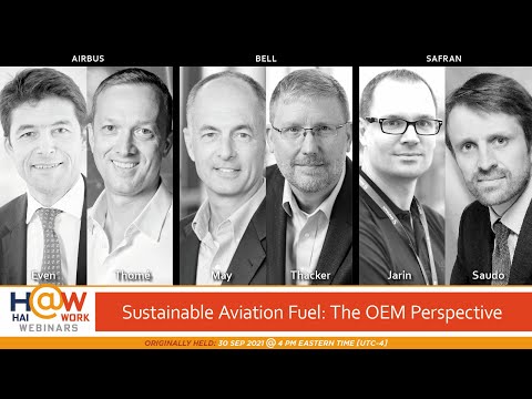 HAI@Work: Sustainable Aviation Fuel: The OEM Perspective
