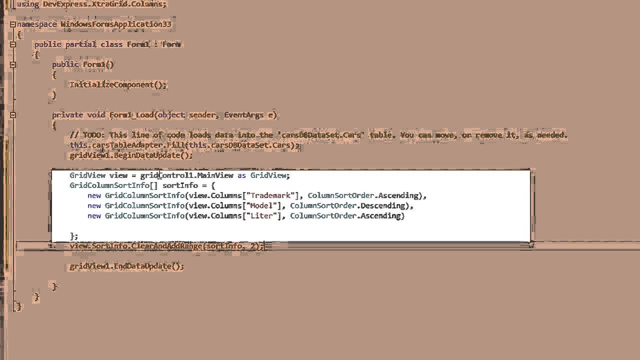 WinForms Data Grid  Group & Sort by Multiple Columns