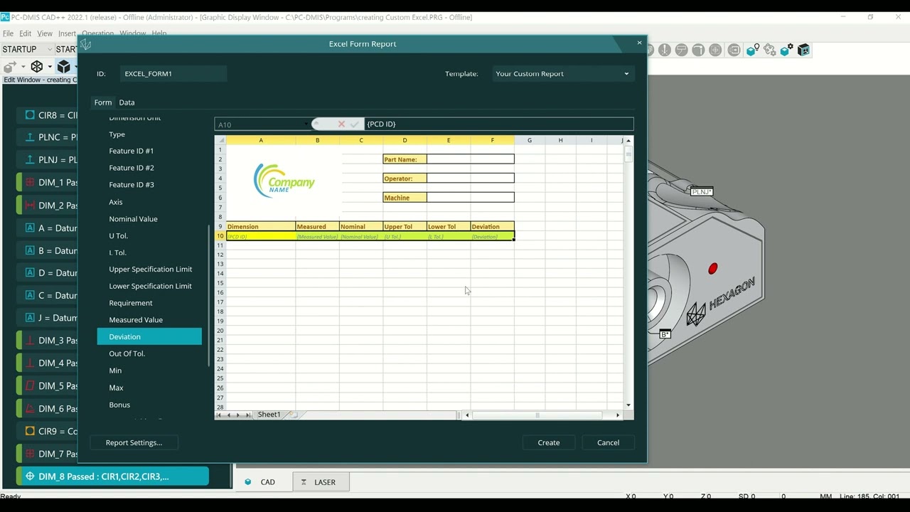 Custom Excel Report