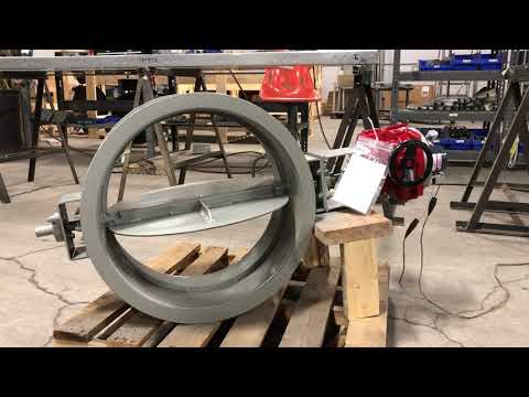 Round Butterfly Damper with Rotork Electric Actuator