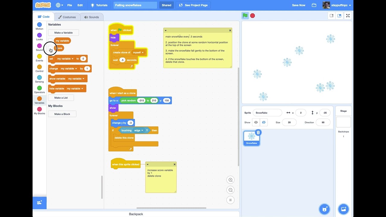 Keep score in Scratch