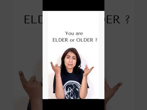 Elder or older? #englishgrammar #englishvocabulary #studyenglish #esl #shorts #short #exams