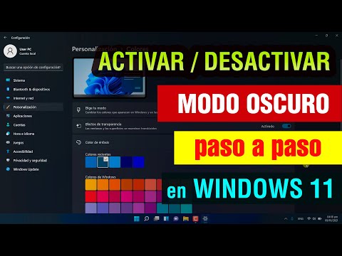 Como activar el modo oscuro en Windows 11 2025 | activar y desactivar tema oscuro Windows 11