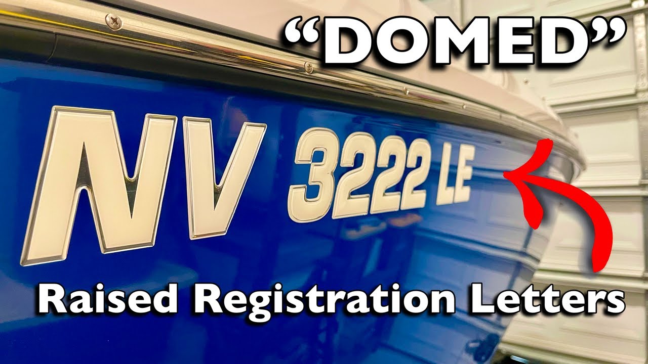 BEST Boat & Jetski Registration Numbers | Domed Raised Decal Letters