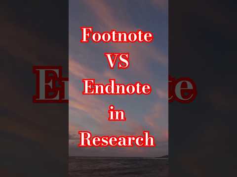 Footnote VS Endnote Explained | Research | Rakibul Hasan |