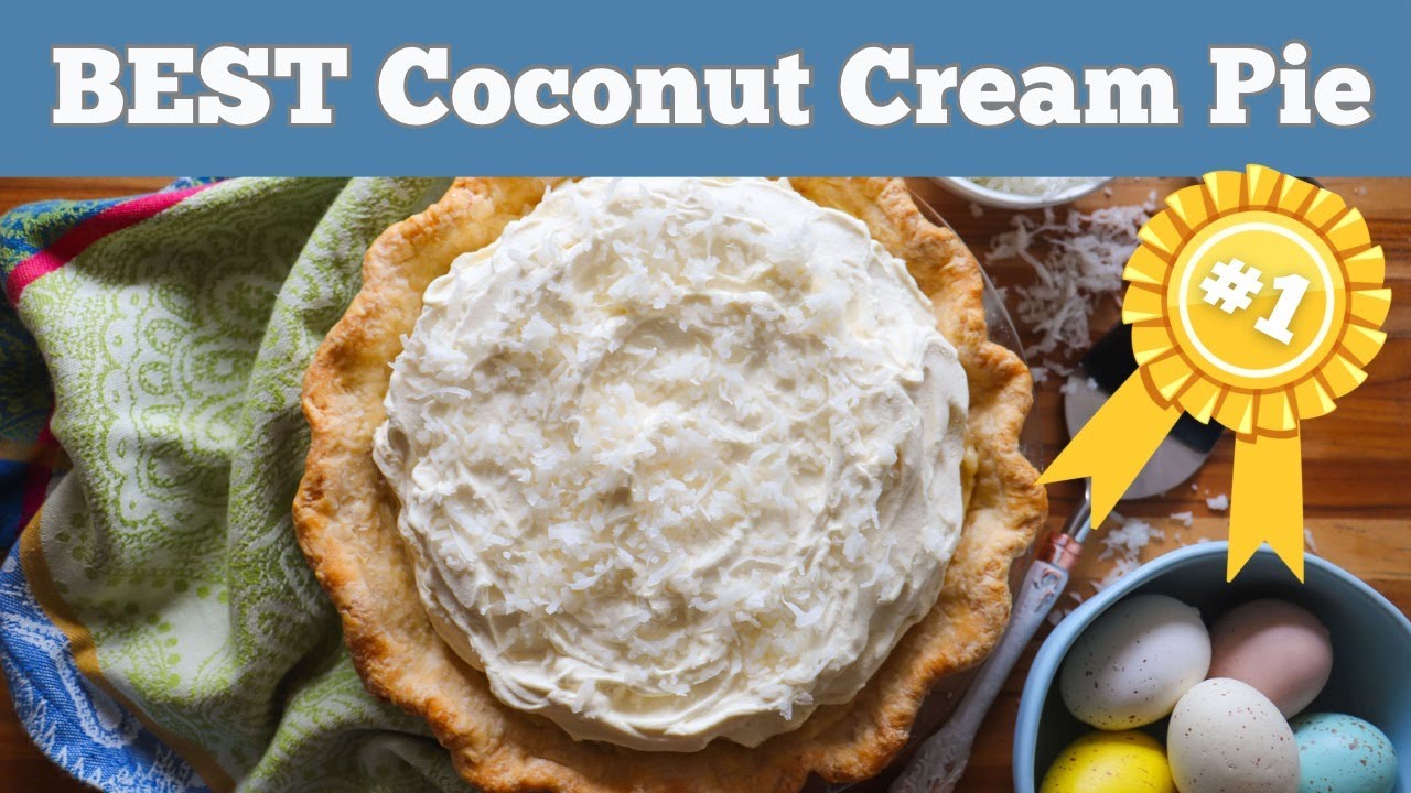 BEST Coconut Cream Pie that ANYONE can make! Just in time for spring 🐣🌷🐰