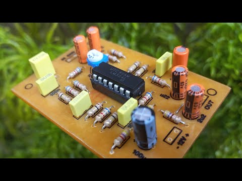12V Single Supply Subwoofer Filter Board Using LM324 IC