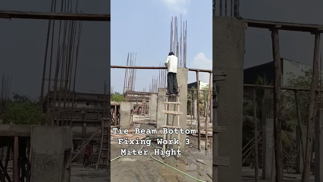 Tie Beam Bottom Fixing work 3 Miter Hight #construction