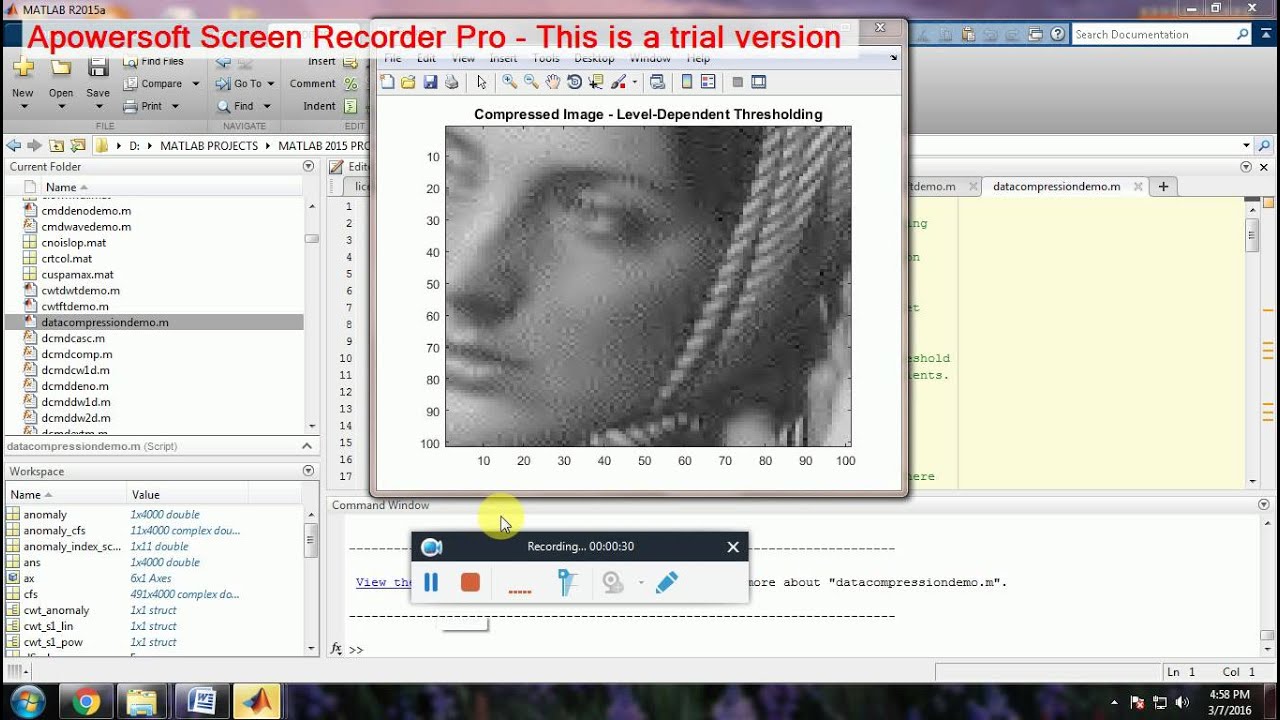 MATLAB DATA COMPRESSION