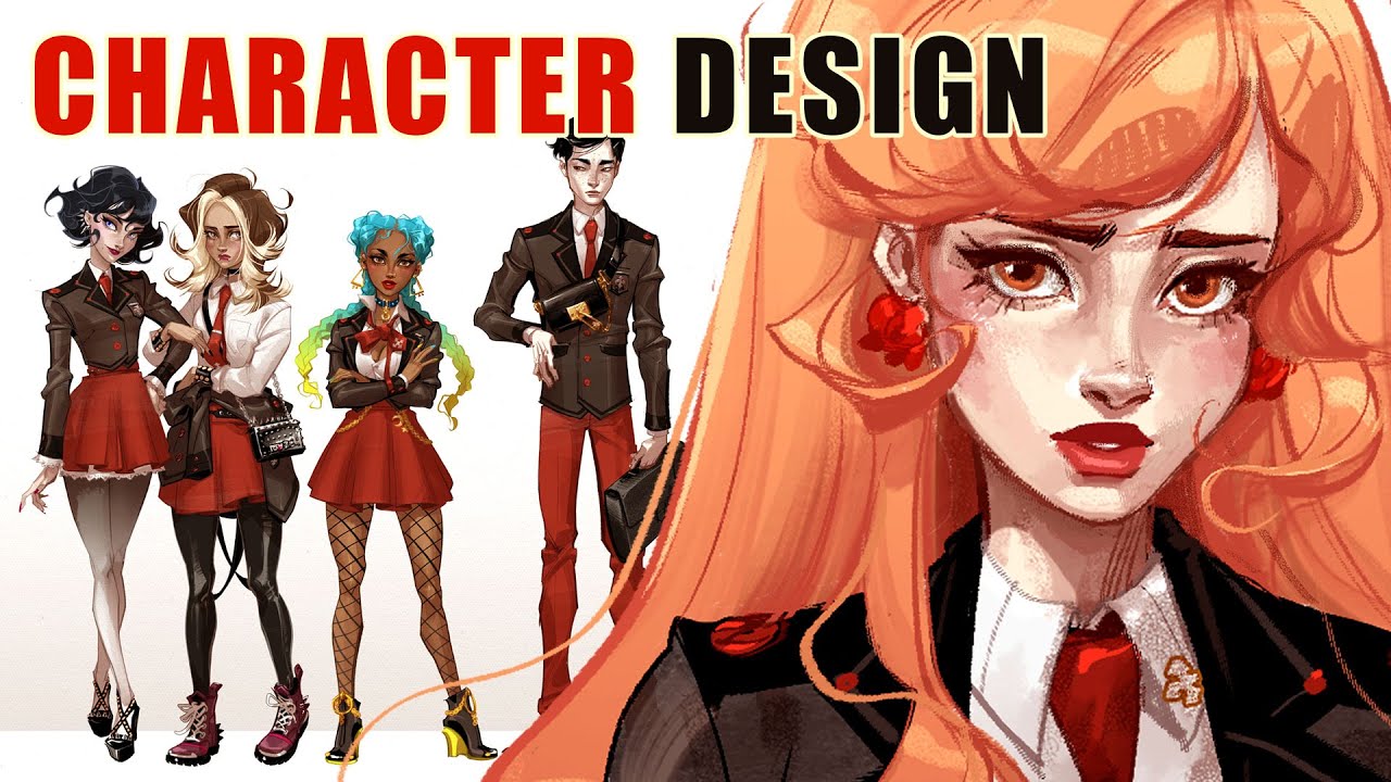★ CHARACTER DESIGN - Intuitive approach // 5 characters full process // Gloamingvale