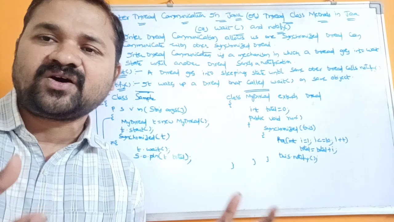 Inter-thread communication in Java || wait() and notify() || Thread Class methods In java Part7