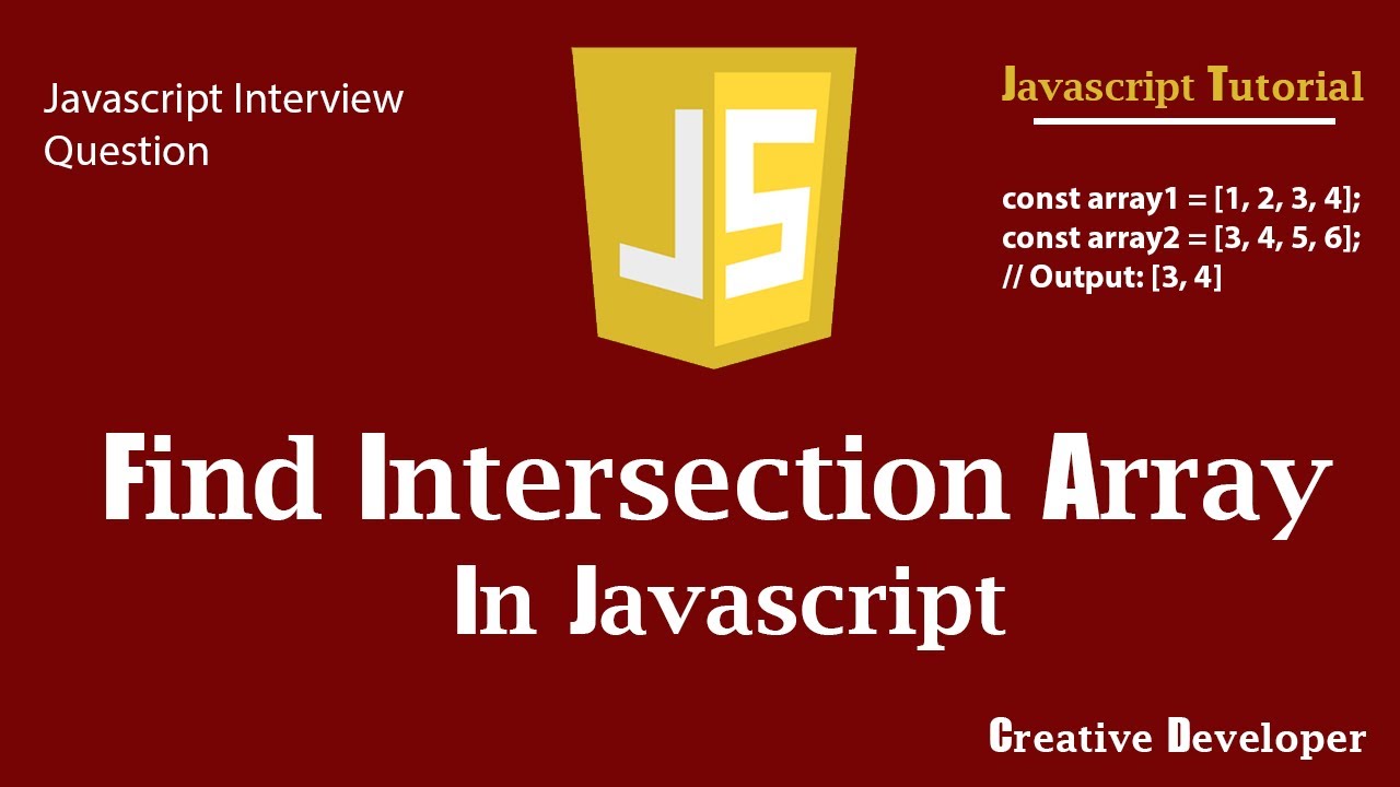 JavaScript Tutorial: Find Intersection of Two Arrays Easily | Find Common Values in Two Arrays