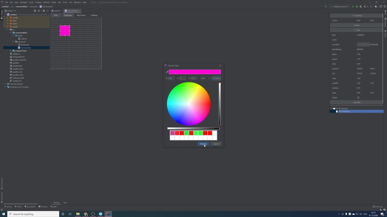 Use Korge editor