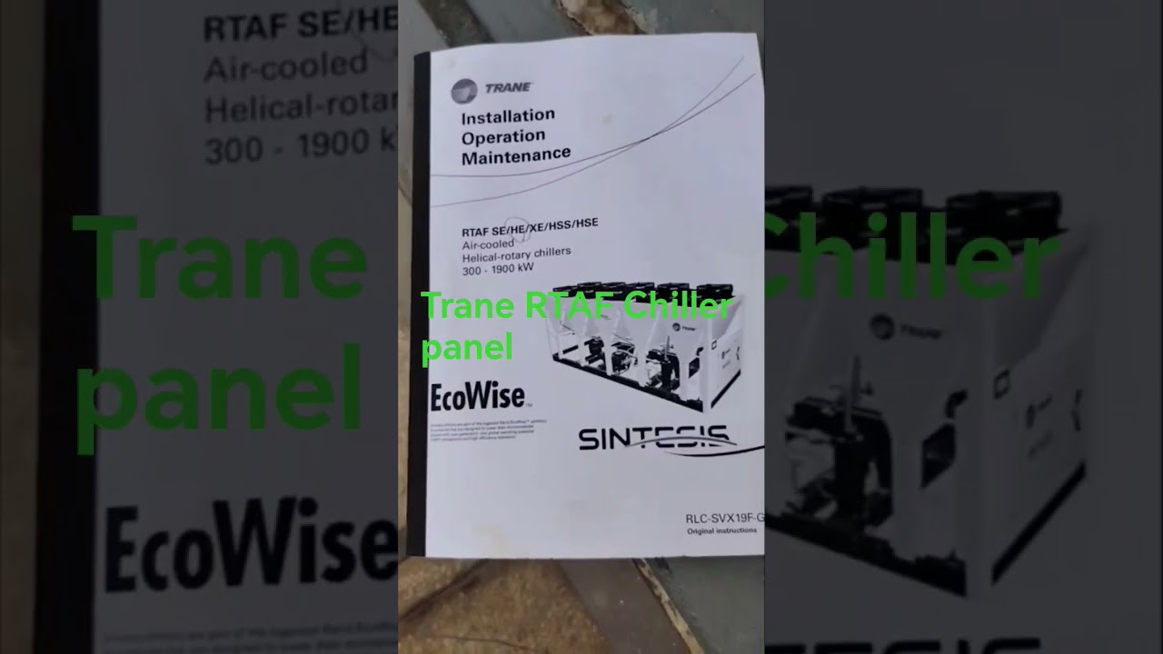 trane RTAF Chiller control panel