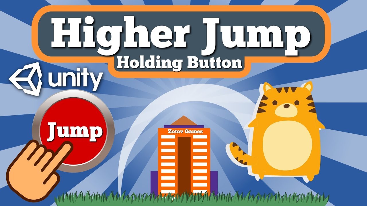 Unity 2D Tutorial About How To Make Character Jump Higher By Holding Down And Releasing UI Button.