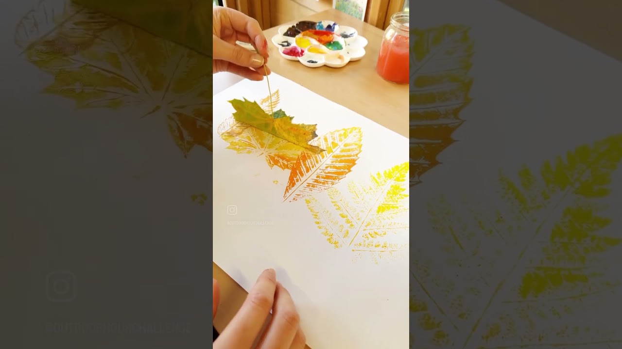 How to Make Leaf Prints After a Nature Walk - Nature Craft for Kids